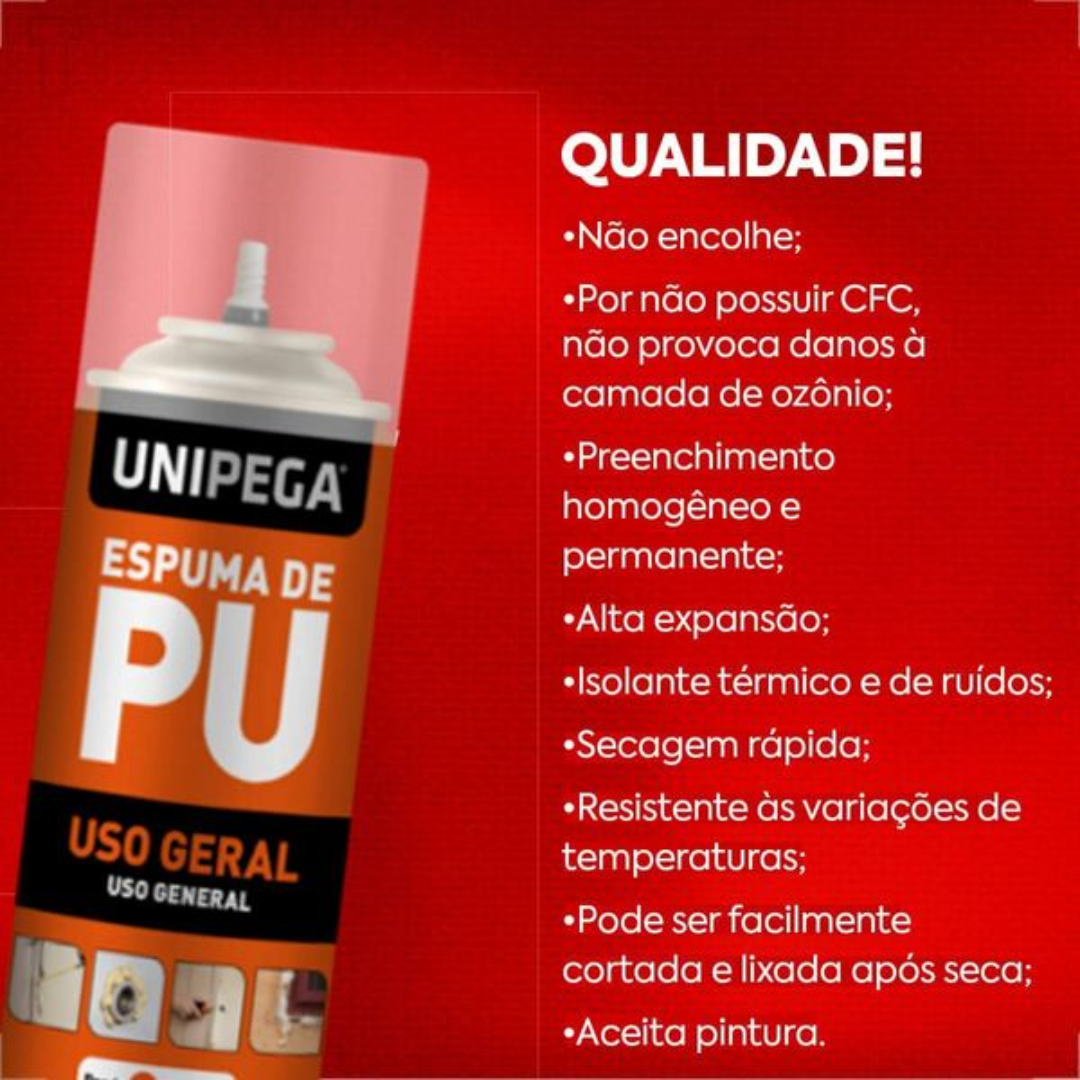 ESPUMA EXPANSIVA USO GERAL 500ml UNIPEGA