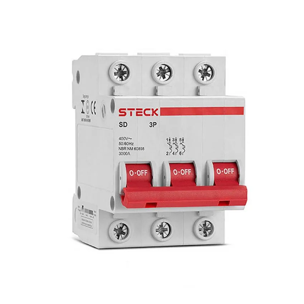 Disjuntor Steck Din Tripolar 10A Curva C